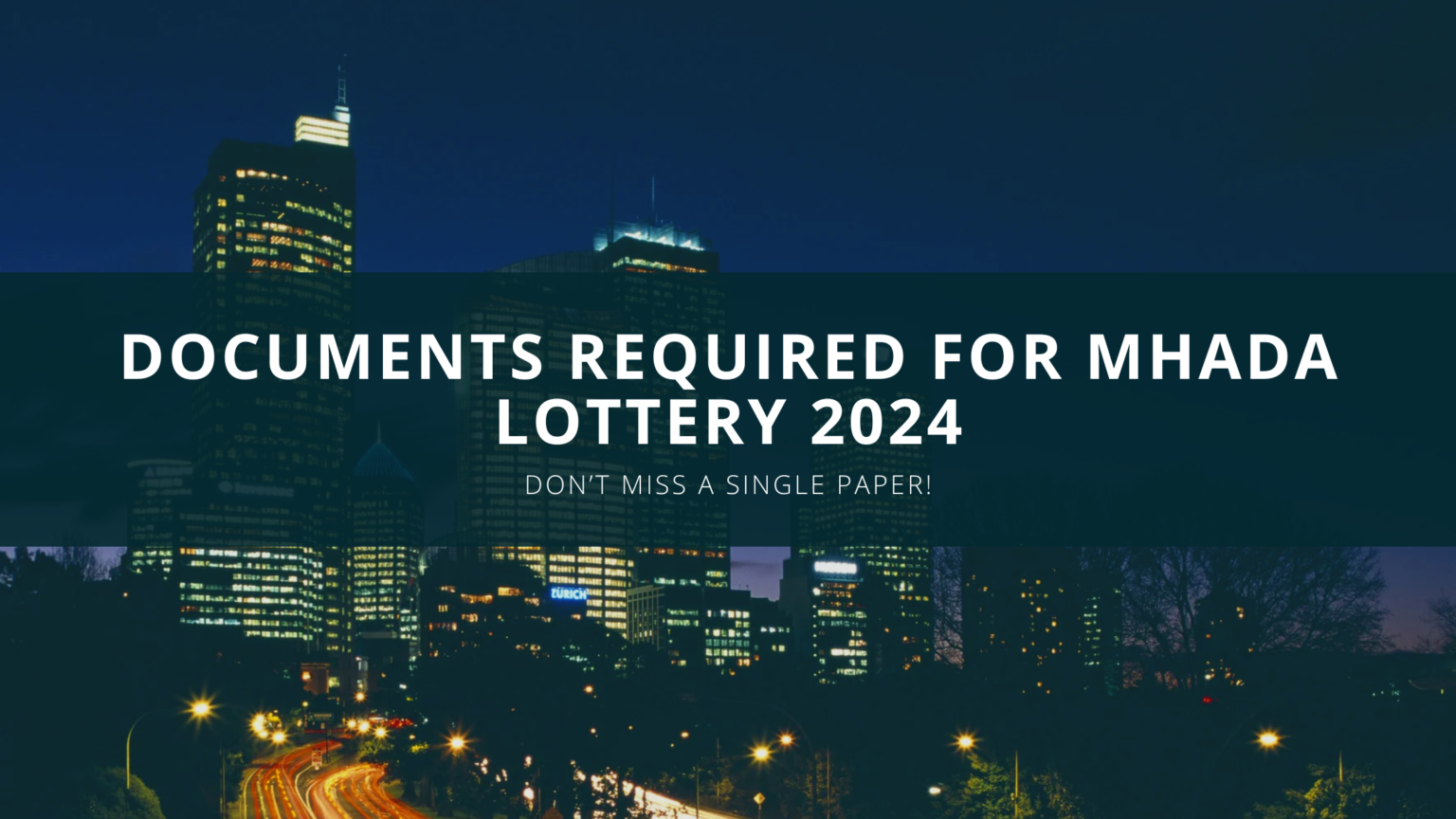 Essential Documents Required To Apply For MHADA Lottery 2024: Complete ...